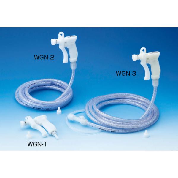 ■精密洗浄ウォーターガン WGN-2の特長●半導体用洗浄機に使用するウォーターガンです。●禁油品。オール樹脂製。●接液部には、ポリプロピレンとフッ素ゴムのみ使用しており、金属イオンの溶出や錆の問題がありません。●用途に合わせ、本体のみ、ホー...