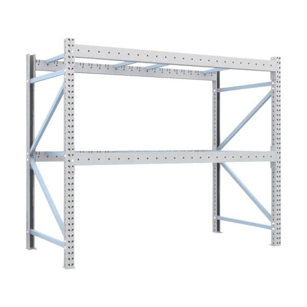 ■重量パレットラック3トン 2300X900XH2500 2段 単体 3D-25L23-09-2の特長●限られた床面スペースを有効に利用でき、保管物の荷崩れ破損を防ぎます●優れた強度（均等積載量3t/段対応）で、支柱・ビームは積載物の荷重に...