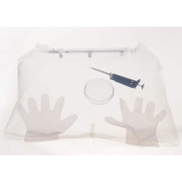 ■グローブバッグの特長●少量のガスで簡易のガス置換環境を提供します●サイズ(mm)：W700×D790●摘要：手袋付●入数(枚)：10●材質：ポリエチレン●付属品：封印具・クリップ付