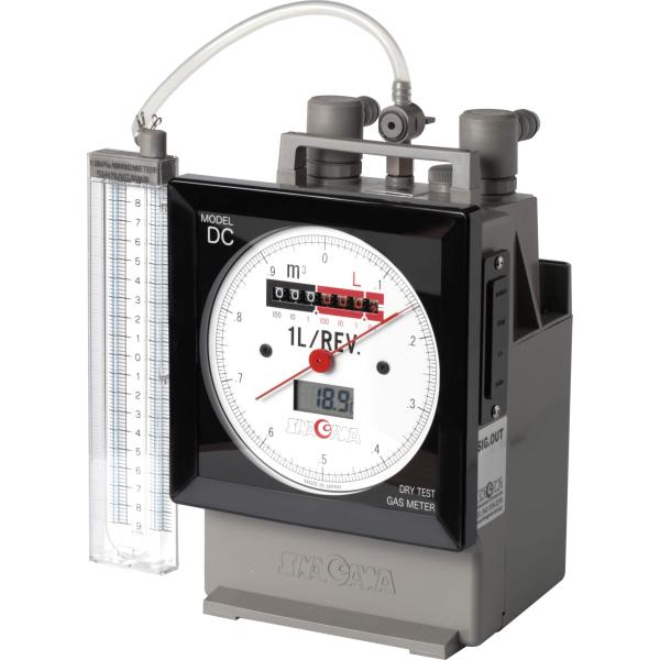 ■腐蝕性ガス測定用ガスメーター DC-1C-Mの特長●回転自在ユニオン、デジタル温度計付●着脱自在マノメータ付●ガス種：腐蝕性ガス測定用●測定ガス：煤塵量測定ガス・ブローバイガス・公害測定用ガス・アセチレンガス・水素等々腐食性ガス●測定範囲...