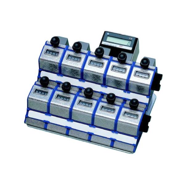 ■集計カウンタ DS-410-GTの特長●10連式カウンタ(5連×2)に累計用トータル電子カウンタを組合せたカウンタボックスです。個別カウンタの合計数が自動的に電子カウンタに表示されます。●累計用トータル電子カウンタはセルフ電源タイプの6桁...