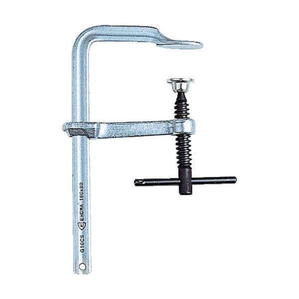 ■エホマクランプ (金工用)最大口開600mmX深サ120mm SG-60CSの特長●スチール製Tハンドルの採用で締め付けがスムーズです●フレームは熱処理済み中炭素鋼ニッケルクロームメッキ仕上げ（S45C）です●全長(mm)：696●最大口...