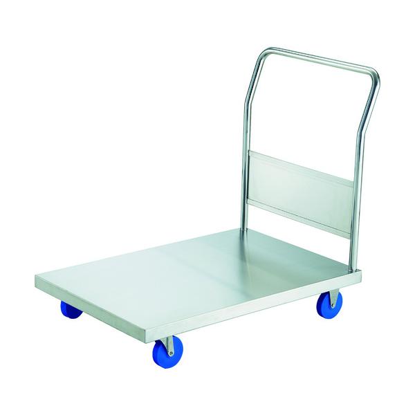 ■オールステンレス台車 120X750 Φ100MC AS-1-100MCの特長●ＭＣナイロン車輪を使用したオートクレーブ対応の台車です●荷台にしっかりと補強の入った、板厚1.5tの頑強な溶接式のSUS304製台車です●キャスターもSUS金...