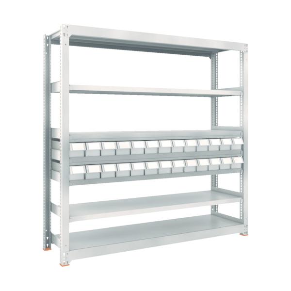 ■スチールラック M3-6657-E26の特長●間口(mm)：1800●奥行(mm)：471●高さ(mm)：1800●有効間口(mm)：1740●色：ネオグレー●棚段数(段)：7●棚板調整ピッチ(mm)：25●タイプ：引き出し(小)26●引...