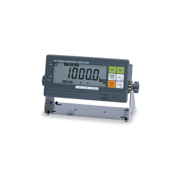 ■ウェイングインジケータ AD-4406Aの特長●小型軽量(650g)で取り扱いが容易なウェイングインジケータです●大きく見やすい25mmの液晶表示を採用しています●電池駆動も可能です●計量機能…・多目量(デュアルレンジ)機能・選別計量機能...