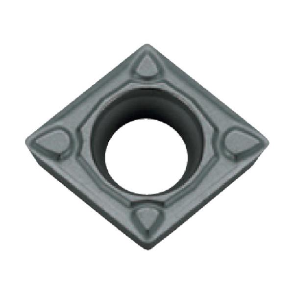 ■旋削加工用チップ PVDコーティング PR1535 CCMT09T308MQPR1535の特長●特殊ナノ積層コーティングの採用により、耐摩耗性と安定性が向上、ステンレス鋼・耐熱合金の中〜荒加工、ステンレス鋼の突切り加工に適応します●旋削加...