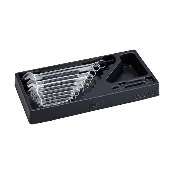 ■コンビネーション両口スパナセット CS101Cの特長●美しい梨地仕上げで手に馴染む柔らかい曲線デザインです●スパナのスピードとめがねレンチの強さを兼ね備えたコンビネーションスパナです●グッドデザイン賞受賞品です●ボルト・ナットの締付け・緩...