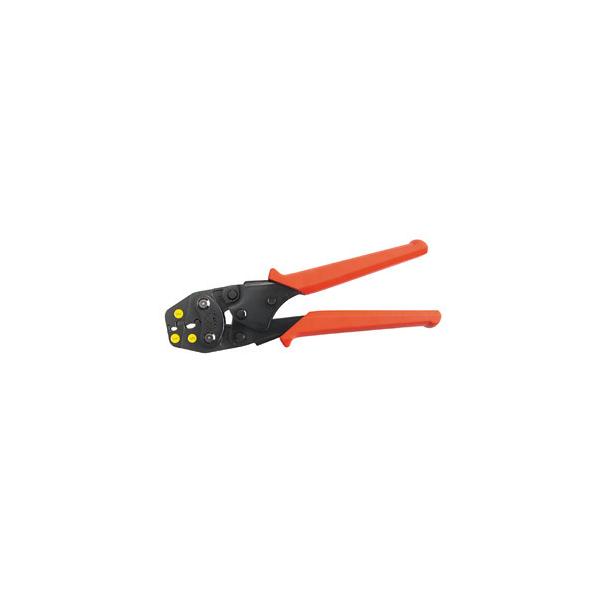■ミニ圧着工具 DC-25MAの特長●絶縁閉端子用●使用範囲：CE-1, 2, 5●成型確認機構内蔵●全長：194mm●質量：295gメーカー：ジェフコム(JEFCOM)