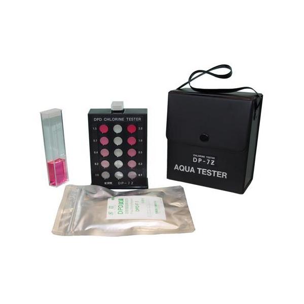 ■残留塩素計 DP-7Zの特長●ビル・マンション・公共施設・工場・プール等の生活環境での水質検査に●残留塩素濃度を１０段階に測定する残留塩素測定器です※測定したい対象が遊離残留塩素の場合は注文時にDPD-F-1の試薬を、全残留塩素が測定した...