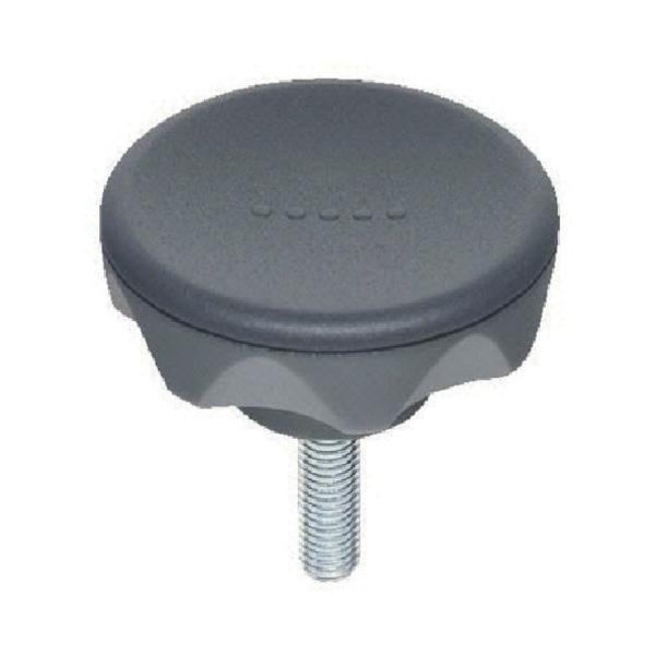 ■エルゴセブンロブノブ(オネジ) 外径56mm ネジ径M8×1.25 ELK56X20の特長●人間工学に基づいて設計されたノブ側面の窪みが快適な握り感を与え、小さな力で大きな締付力が得られます●外径(mm)：56●ねじ径：M8×1.25●ノ...