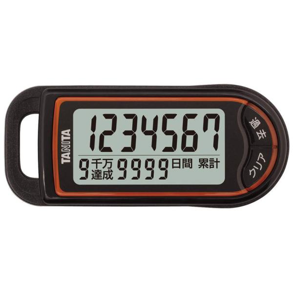 ■タニタ 3Dセンサー搭載歩数計 FB-732-BKの特長●大きなストラップ穴で簡単にストラップが通せます。●累計歩数を99,999,999歩まで表示可能。過去メモリは14日間、累計日数9,999日まで可能。●カラー： ブラック●最大表示 ...