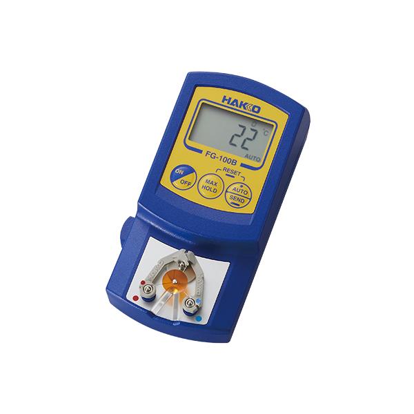 ■コテ先温度計 FG100B-83の特長●はんだごての温度測定の標準化が可能なこて先デジタル温度計です●温度測定終了を自動でお知らせします●測定回数を自動でカウントします●電源：乾電池 9V形 (アルカリ乾電池推奨)●温度分解能：1℃●温度...
