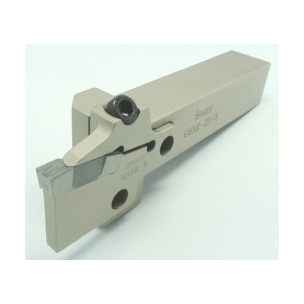 ■カットグリップ チップ GHAR/L-8GHAR 25-8 の特長●外径旋削・溝入加工用アダプター交換式ホルダーです●シャンク幅B(mm)：2.4●機能長さLF(mm)：124.5●全長(mm)：124.5●ノーズR(mm)：0.16●右...