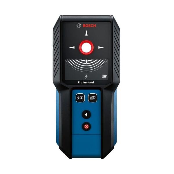 ■デジタル探知機 GMS120-27の特長●電源：単3アルカリ乾電池×2本または(別売)3.7Vリチウムイオンバッテリー●電線警告機能：有り●中心探知機能：可●最大探知深さ：金属100mm、非鉄金属120mm、通電線50mm、木材30mm●...