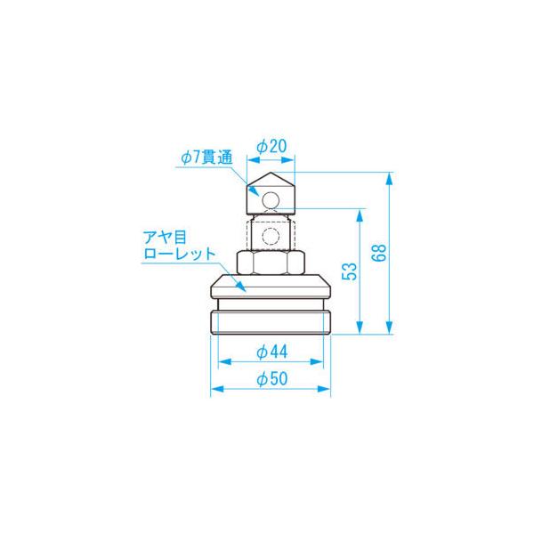 ■レベリングジャッキ　15648 LVJ-1の特長●石定盤のうち、架台を使用できない比較的小さな定盤の水平出しに使用します。その他、材料支持など用途に応じて使用できます。●石定盤支持時には3個1組で使用します。●調整穴により誰でも簡単に精密...