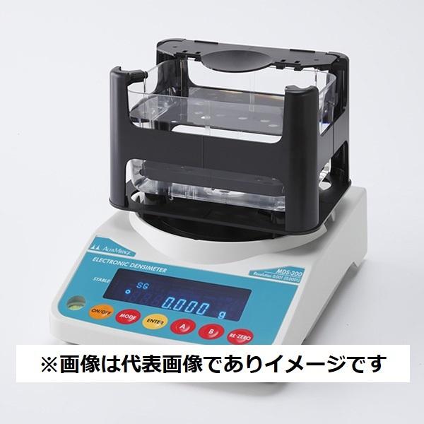 ■デジタル比重計 MDS 300の特長●固体から粉末まで、あらゆるモノの重さを誰にでも誤差なく、簡単に比重を求めることが可能な比重測定器です●比重、体積、重量、測定誤差は全て最小表示0.001、更に補助表示により比重と重量は最小表示0.00...