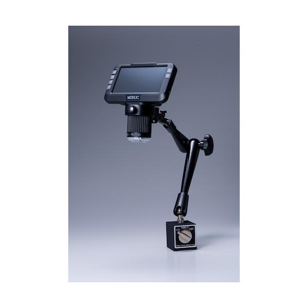 ■LCDデジタル顕微鏡 MV2022-FR-C の特長●5インチ液晶モニター一体型のデジタル顕微鏡です●フレキシブルなアームスタンドで、観察するワークに対するセッティングが容易です●レンズの倍率は8〜25倍で、デジタルズーム併用で最大100...