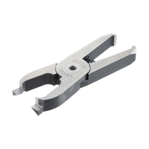 ■エアーニッパーブレード樹脂用乗刃 NT20AD NT20ADの特長●材質に特殊合金鋼を採用し、一般的な鋼線の切断や樹脂の切断などに適しています●乗せゲートなどの立体的ゲートの一括処理に用いられます●一般的な鋼線や樹脂の切断、かしめに●適合...