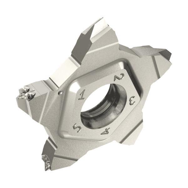 ■ペンタカット チップ PENTA 24-ISO IC908PENTA 24-1.0-ISO の特長●ホルダーの左右方向から、機上で簡単迅速にチップ交換が可能です●5コーナー使いチップで経済性に優れています●ねじ切り加工用●適合被削材：PM...