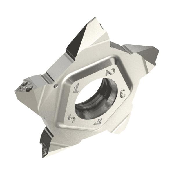 ■ペンタカット チップ PENTA 24-MT IC908PENTA 24-MT-0.05 の特長●ホルダーの左右方向から、機上で簡単迅速にチップ交換が可能です●5コーナー使いチップで経済性に優れています●ねじ切り加工用●適合被削材：PMK...