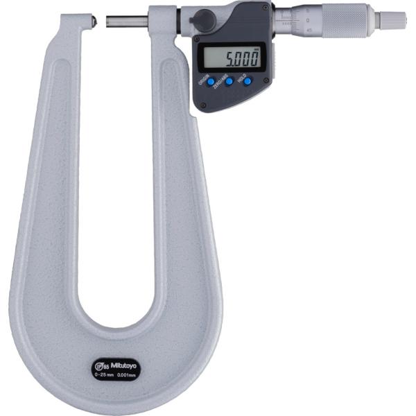 ■U字形鋼板デジタルマイクロメーター PMUS150-25MX 389-261-30の特長●鋼板の厚み測定用のマイクロメーターです●保護等級IP65の防水形デジマチックU字形鋼板マイクロメータです●測定面は超硬合金チップ付●測定面形状には、...