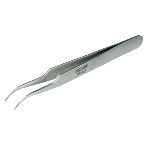 ■ピンセット PP-112の特長●材質：ステンレス(SUS316L)●重量：17g●全長：115mm●先端幅：0.3mmメーカー：ホーザン(HOZAN)