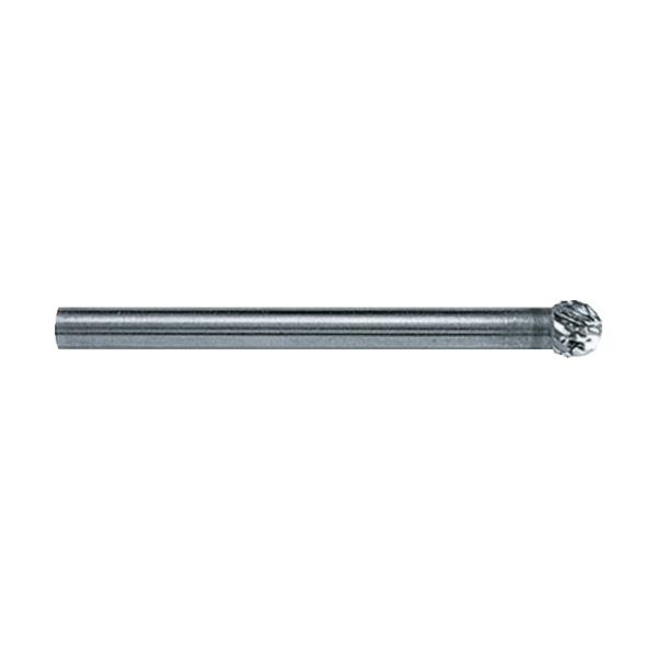 ■スーパー超硬バー　オール超硬タイプ　球型(シングルカット)刃径：５．０ｍｍ　刃長：４．７ｍｍ　軸径：３．０ｍｍ SB8D06Sの特長●独自開発の刃形状により、高速回転使用時にバーが不用意に被切削物に喰いこんでしまうことがないため、滑らかに...