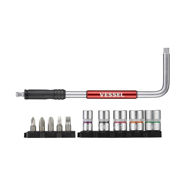 ■SLH2-1 2WAYスピードLハンドルセット SLH2-1の特長●前にスライドでビット、後ろにスライドでソケット、ソケットもビットも使える2WAYドライブ●首振りドライブ＆回転グリップで軽快に早回し●本締めは短軸側で●各種整備、組立・分...