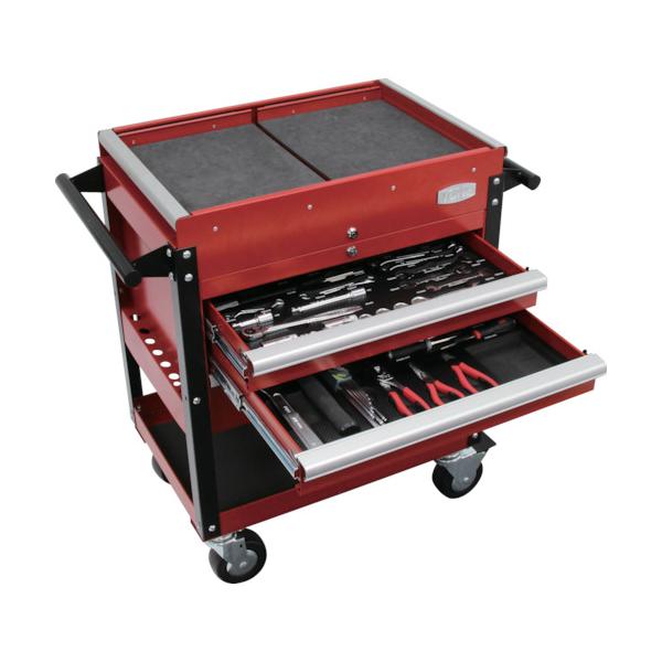 ■ツールセット ツールキャビンセット 56点セット TCA470の特長●セット内容(点)：56●差込角(mm)：12.7●サイズや製品番号表示で完璧な整理整頓と紛失防止を可能にする●高級感あふれる新シルバートレー採用●天面スライド、引出し3...
