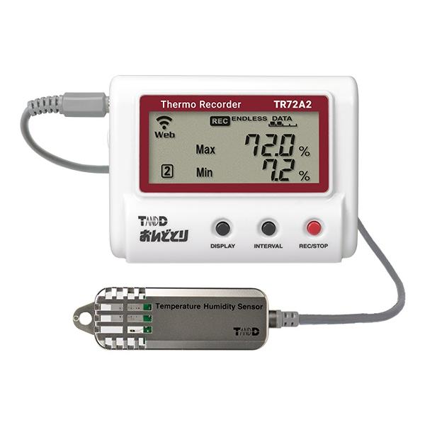 ■おんどとり TR-72A2-Sの特長●温度・湿度の2項目を同時に測定・表示・記録する高精度の温湿度記録計です●無線LANで無料のクラウドサービスに自動送信●温度・湿度警報をメールやプッシュ通知でお知らせ●Bluetoothでスマート端末・...
