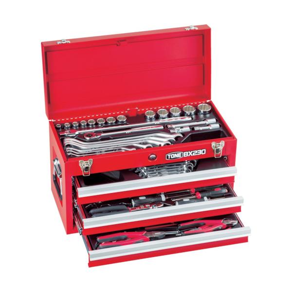 ■ツールセット TSS450BKの特長●工具を厳選し、各種産業機械の整備に適した標準セットです●一般の機械メンテナンスにラチェットめがねを採用したセットです●多彩な機能と作業性のよいツールチェストを採用しました●各種産業機械用●ケース色：マ...