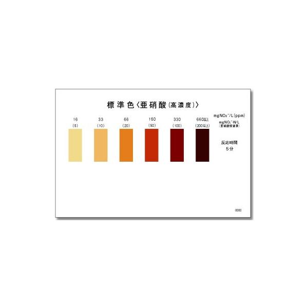 ■パックテスト標準色 5枚組 亜硝酸(高濃度) WAK-NO2(C)-SH5の特長●パックテストの標準色シートのみの販売ページです。測定には別途パックテストが必要となります。●パックテスト 亜硝酸(高濃度)の標準色です●標準色ケースはついて...
