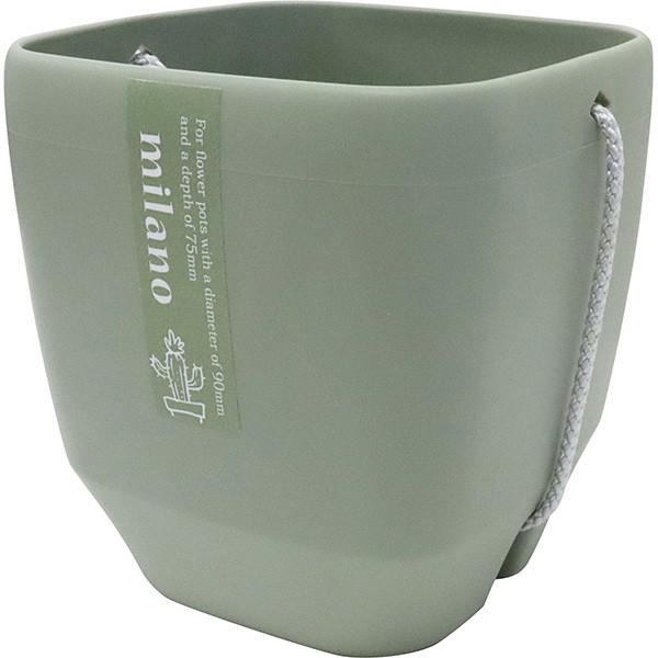 観葉植物の枝に吊るしたり、植木鉢に引っ掛けたり、空いたスペースにちょこっと置いてみたり、いろいろな所にトッピングしてお部屋の植物を楽しく飾れる、吊り紐付きの小さな鉢カバーです。丸鉢・角鉢のどちらにも引っ掛けることができる特殊な底形状。インナ...