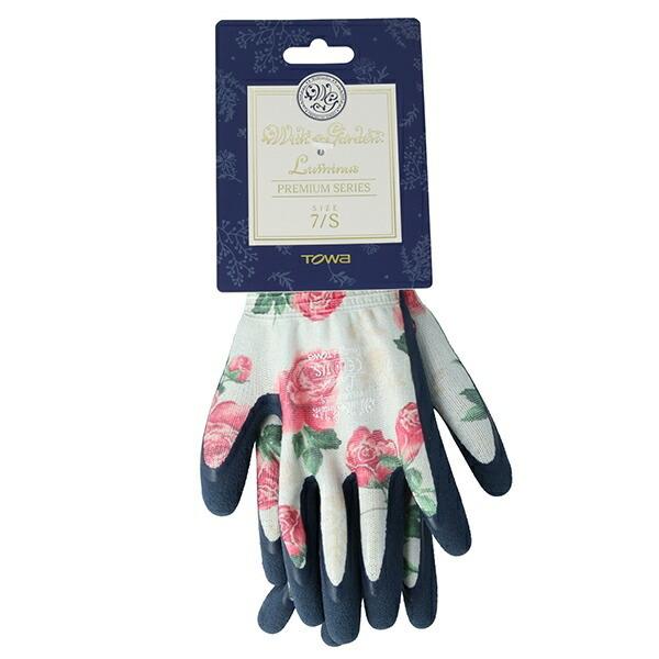 材料名：コーティング：天然ゴム、編手：ポリエステル寸法：全長：23.0cm、中指の長さ：6.9cm、手のひらまわり：16.0cm手元が華やぐおしゃれなプリント柄特殊スベリ止めで優れたグリップ力ぴったりフィットする天然ゴムコーティングいやなニ...