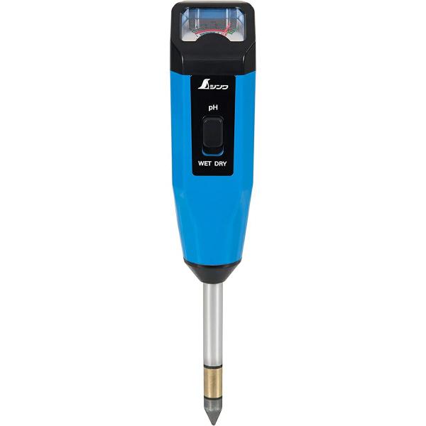 電池は不要で土壌に挿すだけで測定ができます。土壌へ垂直に差し込んだとき、読み取りやすい位置にメーターがあります。仕様精度 ±pH0.5測定範囲 pH3.0〜7.0最小表示 pH0.2使用温度 0〜40℃付属品 サンドペーパー(#1000)検...