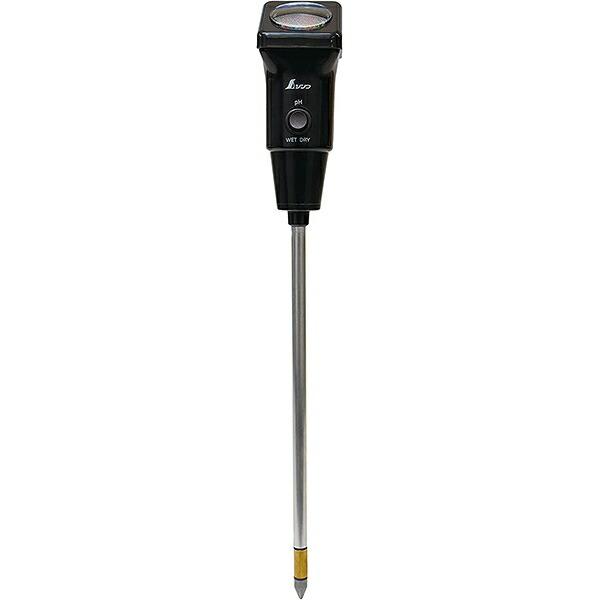 特長●土壌酸度（pH）測定時の適切な水分状態を測定コンディションチェックで確認できます。●土壌への挿入部分が長く太いため深い部分の測定ができます。●電池は不要で土壌に挿すだけで測定ができます。●土壌に垂直に差し込んだとき、読み取りやすい位置...