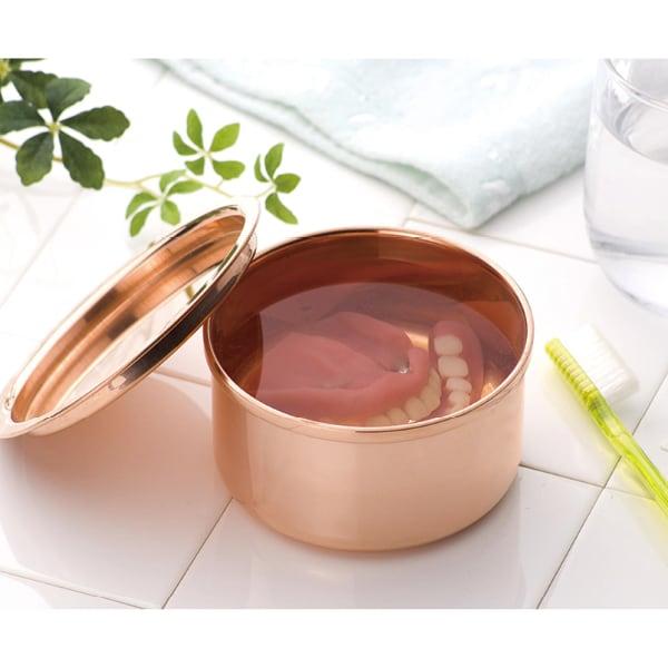 ●送料：880円（通常）銅の力で雑菌を抑制し清潔に保つ！●(約)／径9.5×高さ5.1cm、200g●純銅●巾着袋付●取扱説明書付●日本製[10087]