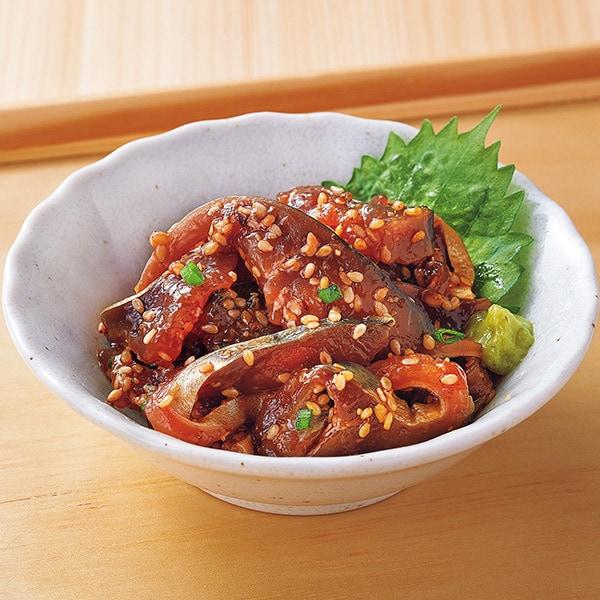 ●送料：1100円（冷凍便でのお届け、送料は別途頂きます）隠し味による甘みと生感を味わえる逸品。●セット内容／85g×10袋●賞味期限／製造日から冷凍8ヶ月●加工地／日本●原材料／マサバ（九州産）、つゆ（醤油、砂糖、りんごジュース、その他）...