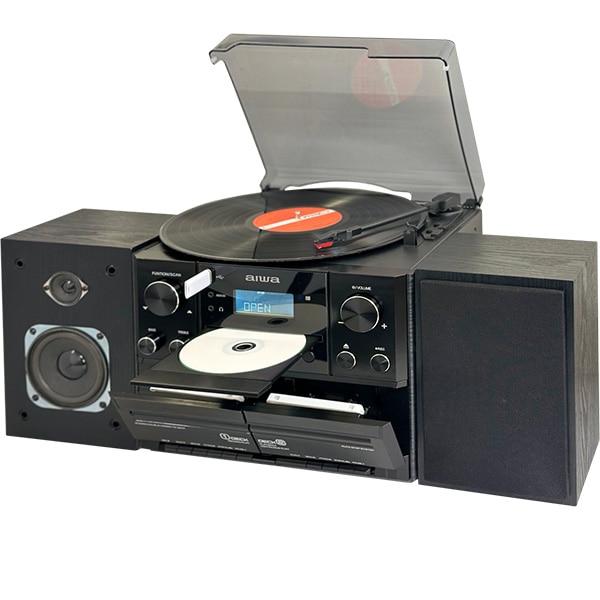 ●送料：880円（大型商品のため、送料は別途頂きます）懐かしのレコード・ダブルカセット・CD搭載コンポ！●（約）／＜本体＞幅31.8×奥行28.5×高さ29.3cm、4.35kg、＜スピーカー＞幅16×奥行14×高さ24.5cm、1.025...