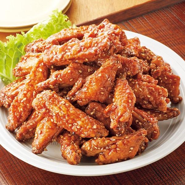 ●送料：1100円（冷凍便でのお届け、送料は別途頂きます）秘伝の甘辛だれとごまの風味がクセになる絶品骨付チキンバー。●セット内容／500g×4袋●賞味期限／製造日から冷凍1年●加工地／日本●原材料／鶏手羽中肉（ブラジル産）、タレ（水あめ、し...