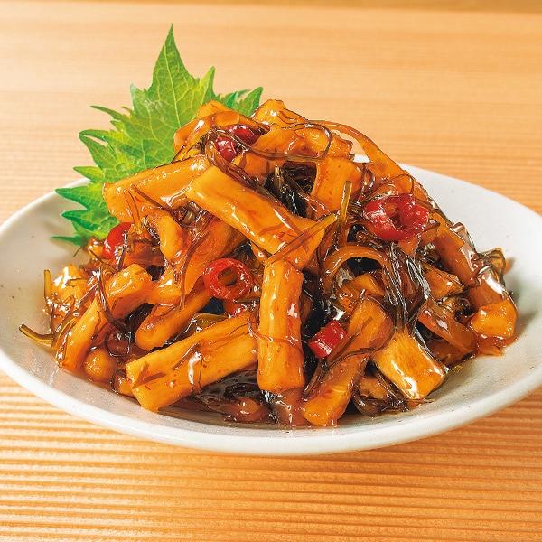●送料：1100円（冷凍便でのお届け、送料は別途頂きます）大根の食感がクセになる！お惣菜感覚の松前漬け。●セット内容／300g×4袋●賞味期限／製造日から冷凍6ヵ月●加工地／日本●原材料／だいこん（中国）、しょうゆ、砂糖、発酵調味料（ブドウ...