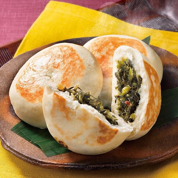 ●送料：1100円（冷凍便でのお届け、送料は別途頂きます）長野県の郷土料理。野沢菜たっぷりおやき！●セット内容／5個入（450g）×3袋●賞味期限／製造日から冷凍6ヵ月●加工地／日本●原材料／小麦粉（国内製造）、野沢菜（国産）、砂糖、乾燥ポ...