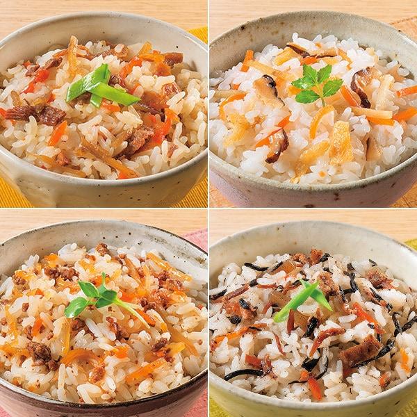 ●送料：880円（通常）ご飯にまぜるだけ！4種セット。●セット内容／＜鶏ごぼう＞60g×6袋、＜ちらし寿司＞65g×6袋、＜豚しょうが＞50g×6袋、＜ちりめんひじき＞50g×6袋●賞味期限／製造日から常温6ヵ月●加工地／日本●特定原材料等...