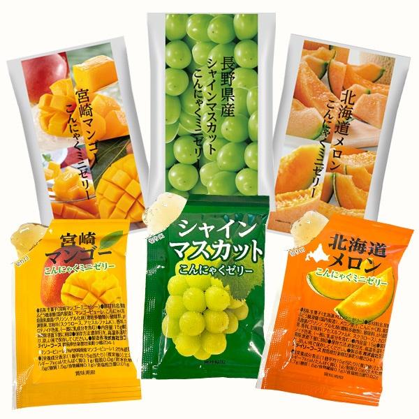 ●送料：880円（通常）群馬県産のこんにゃく粉を使用した蒟蒻ゼリー●セット内容／＜メロン＞500g×2袋＜シャインマスカット＞500g×2袋＜マンゴー＞500g×2袋●賞味期限／製造日から常温1年●加工地／日本●原材料／＜メロン＞果糖ぶどう...