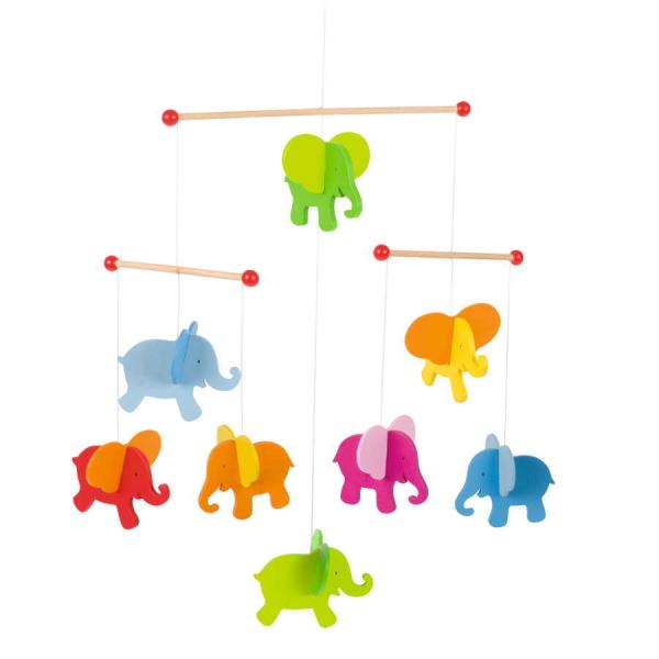 ■商品名　：モビール・ゾウ■ブランド：goki（ゴキ社）ドイツ■対象年齢：0歳〜■材　質　：合板■サイズ　：モビール 約40cm×45cm木のおもちゃ モビール  赤ちゃん ベビー 玩具 インテリア ベビーベッド 子供部屋 ドイツ 出産 御...