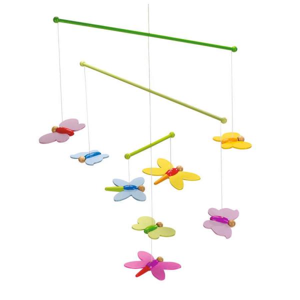 ■商品名　：モビール・ちょう■ブランド：goki（ゴキ社）ドイツ■対象年齢：0歳〜■材　質　：合板■サイズ　：モビール 約33cm×42cm木のおもちゃ モビール  赤ちゃん ベビー 玩具 インテリア ベビーベッド 子供部屋 ドイツ 出産 ...