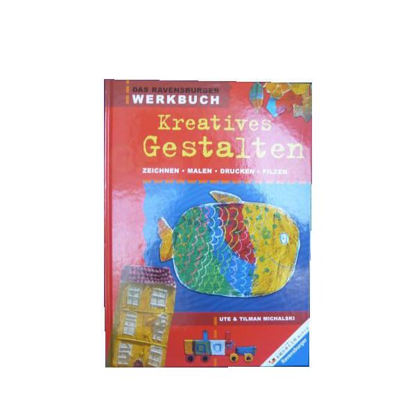 お絵かきと工作/ドイツ/誕生日/プレゼントハードカバー　２１×２９cm/１４０ページ工作とお絵かきアイデア/７６種印刷・製本/ドイツ絵の具、スタンプ、紙、粘土、木、フェルト、金属や石。子供たちの作品づくりに役立つ材料と基本的な技術を、ミヒャ...