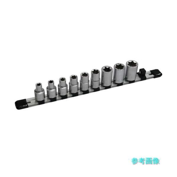 メーカー：TONE(株)在庫状況：仕入先在庫品納期：お支払い確認後、3営業日以内出荷予定（欠品時は早急にご連絡いたします。）商品特長：●E型トルクス［［Ｒ下］］ソケットです。●自動車整備に最適です。仕様：●差込角(mm)：12.7●セット内...