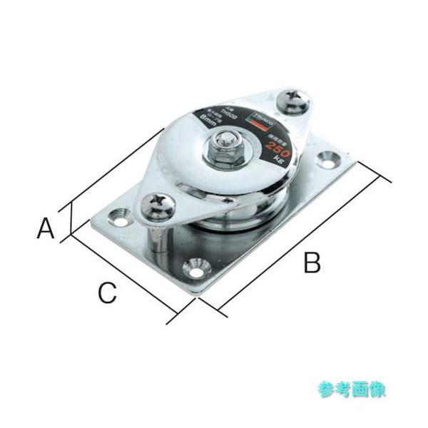 メーカー：トラスコ中山(株)在庫状況：仕入先在庫品納期：お支払い確認後、3営業日以内出荷予定（欠品時は早急にご連絡いたします。）商品特長：●シンプルで安価な固定滑車です。●プラスドライバー１本で、ロープを途中からでも装着できます。●ベアリン...
