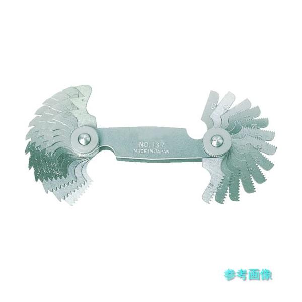 メーカー：トラスコ中山(株)在庫状況：仕入先在庫品納期：お支払い確認後、3営業日以内出荷予定（欠品時は早急にご連絡いたします。）商品特長：●一般ねじのピッチを簡単、正確に測定できます。用途：●ねじピッチ用。仕様：●寸法(mm)：70×15●...